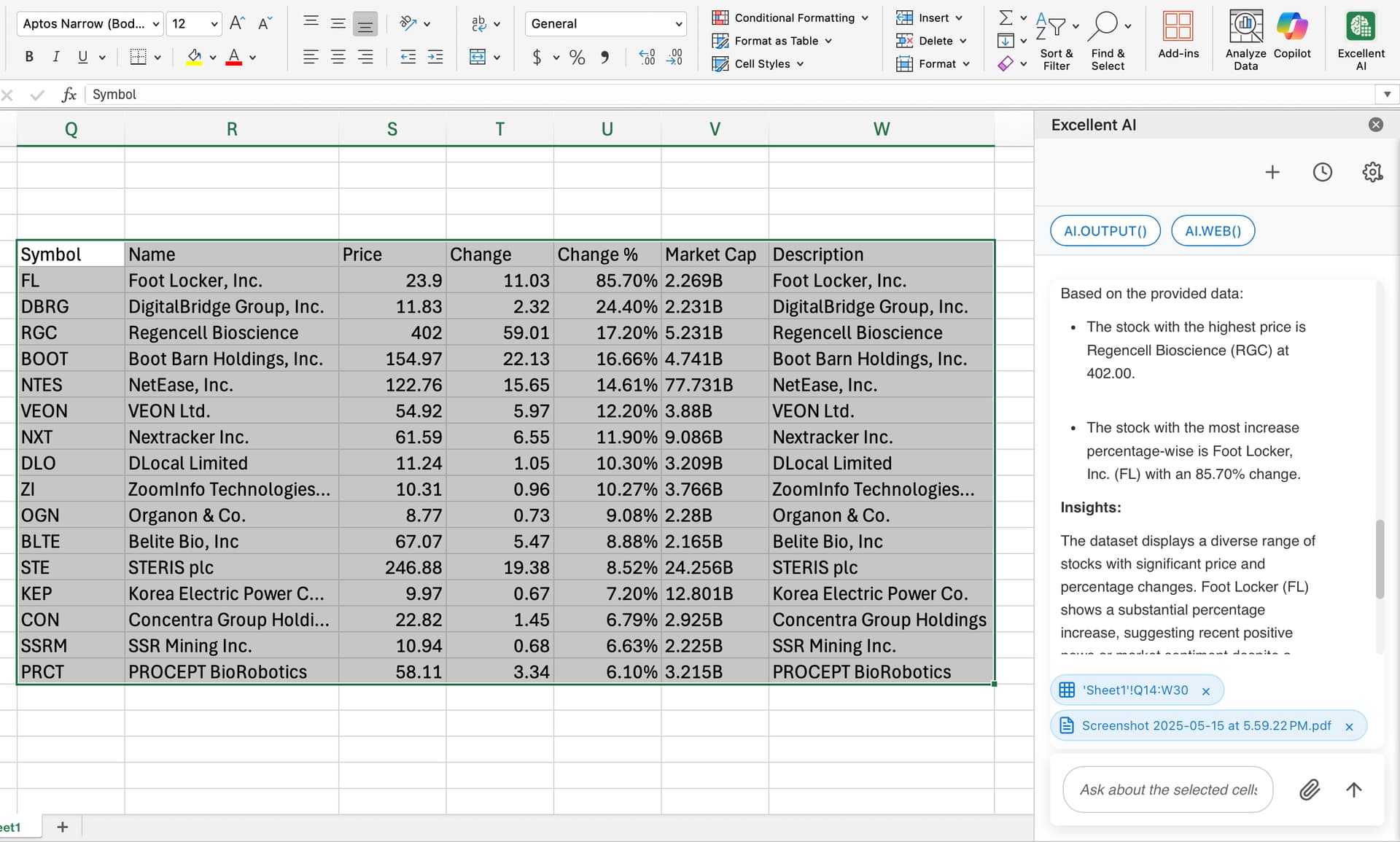ExcellentAI - AI-Powered Excel Add-in